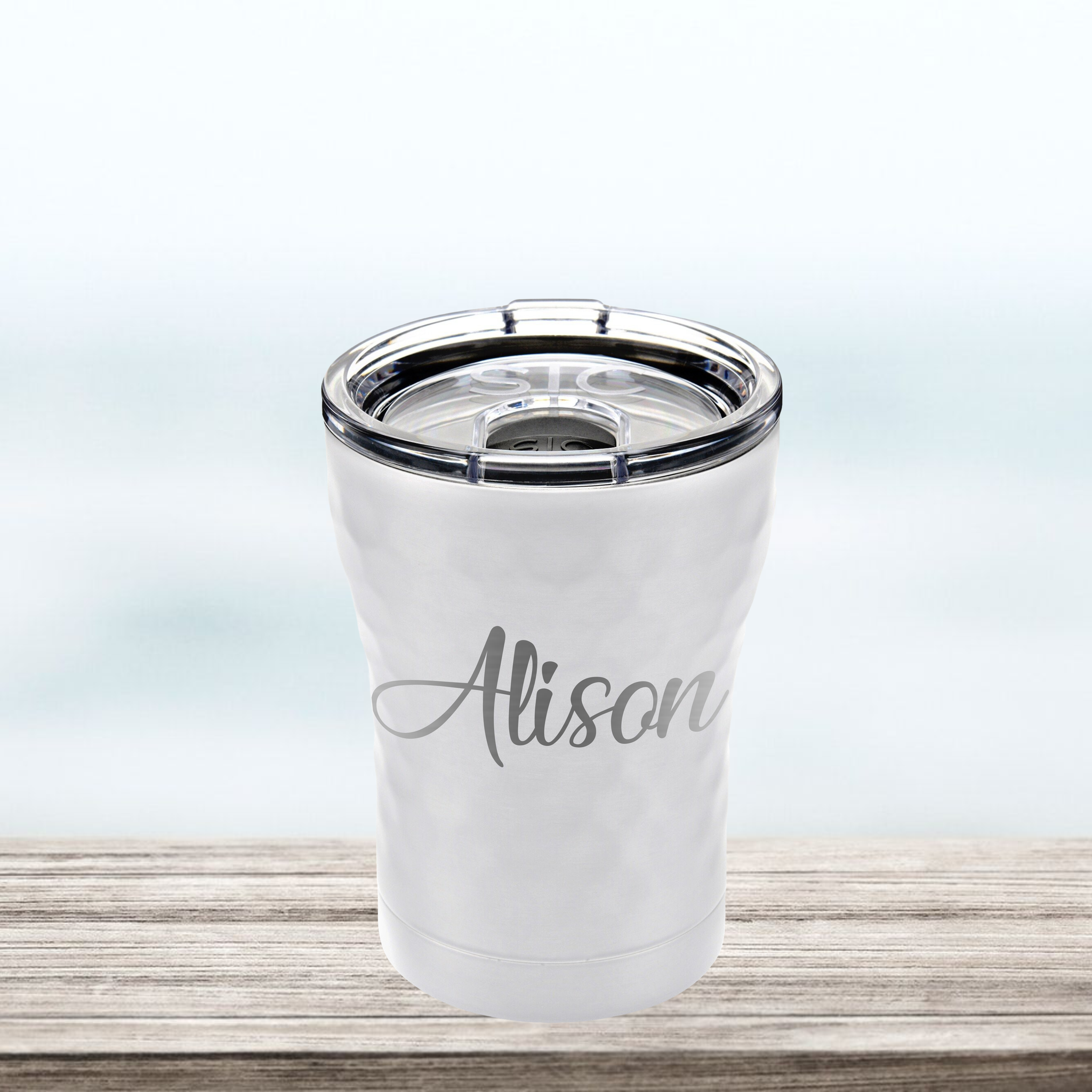 Monogram | 12 oz Engraved Tumbler with Lid | Coffee or Wine Cup ...
